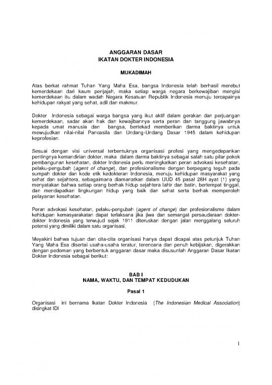 Kode Etik Pdf 7952 | Art Ikatan Dokter Indonesia Idi | Ad Art Organisasi